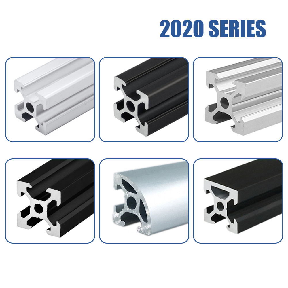 2020 Aluminum Profile Extrusion Anodized Silver/Black T-slot/V-slot ...