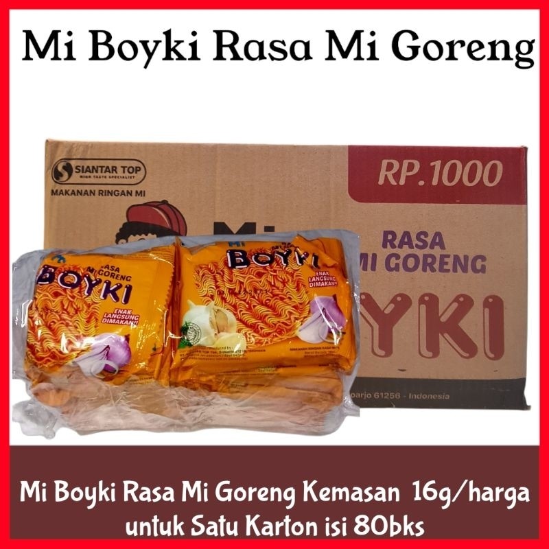 Boyki Mi Fried Noodle Flavor Packed 16g/price for one carton containing ...