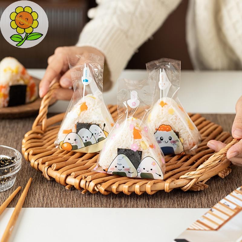 XOTOP 50Pcs Lovely Cartoon For Triangle Rice Ball Packaging Bag Nori ...