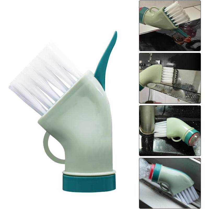 Cleaning Brush Can Be Connected To Mineral Water Bottle Dry-wet Dual ...