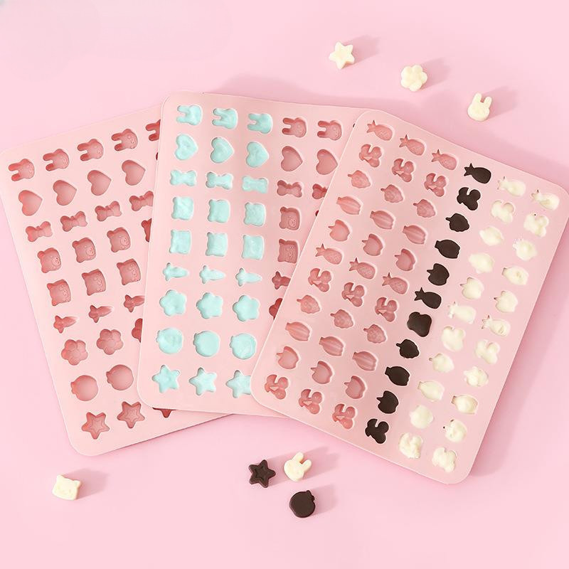Mini Cartoon Candy Fondant Molds Gummy Animal Silicone Chocolate Mold ...