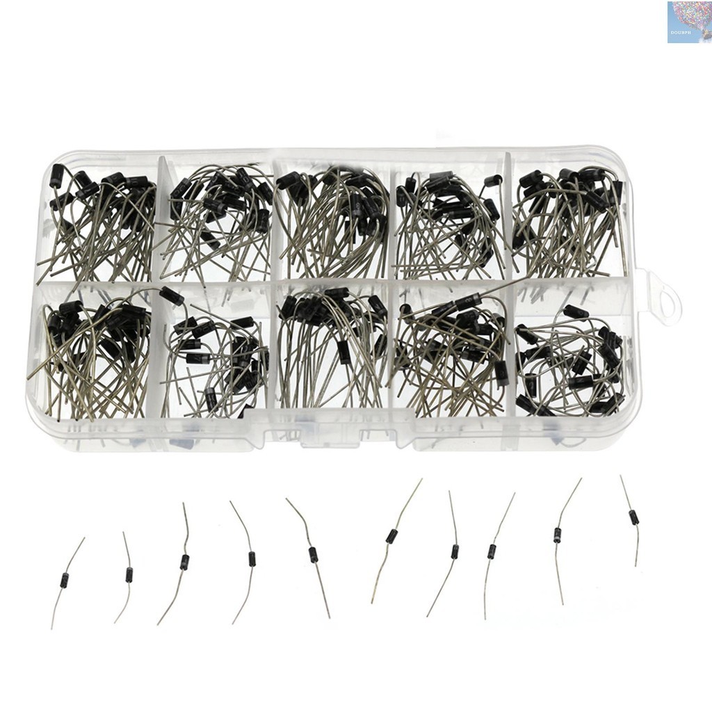 200PCS Diode Assortment Kit 10 Values Rectifier/Schottky Diode 1N4001 ...