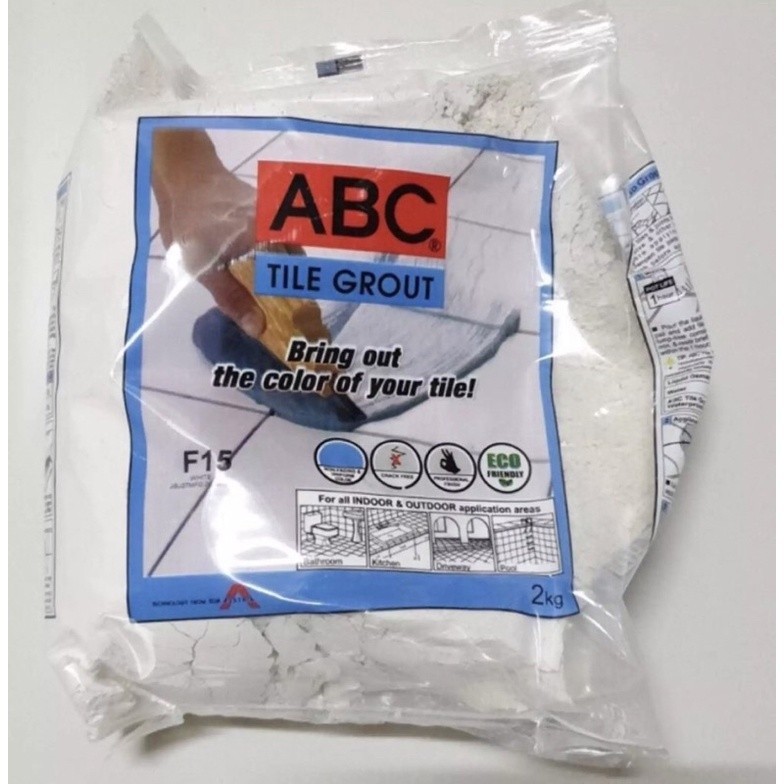 ABC ORIGINAL TILE GROUT 2KG ON EACH VARIETY OF COLORS | Shopee Philippines