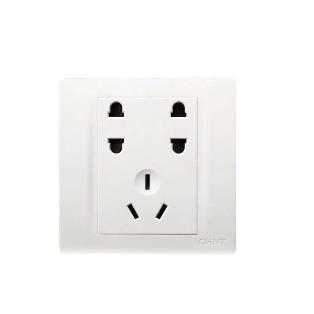Chint Electric New 86-type wall switch socket NEW7N ivory white seven ...