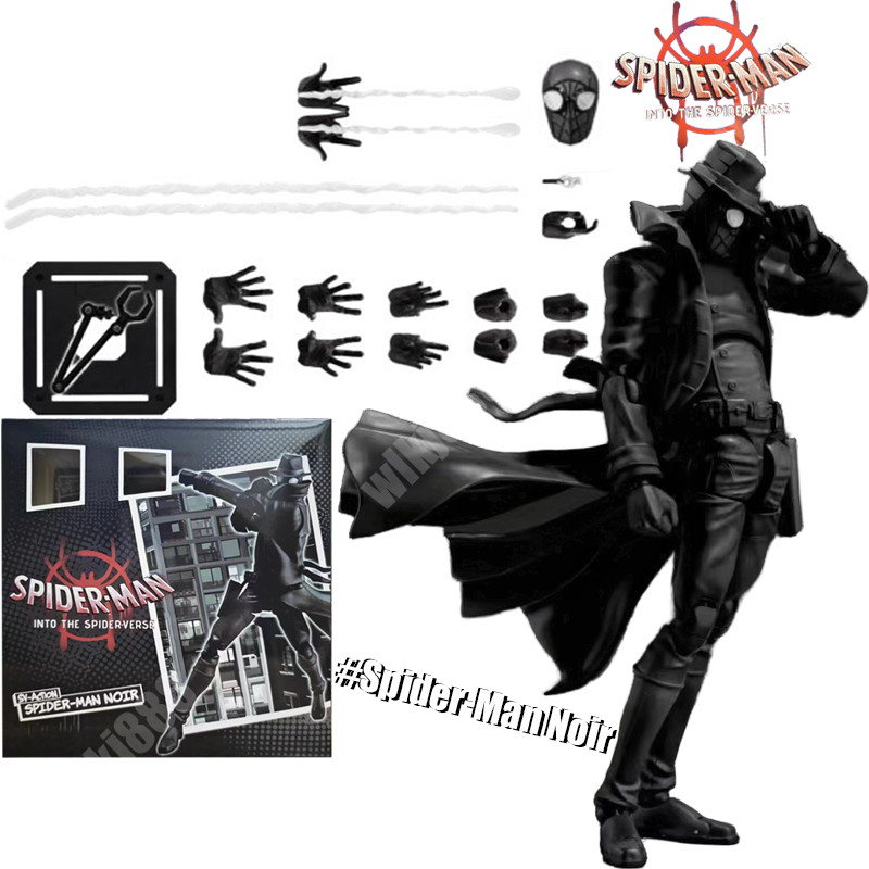Peter Parker Spider-Man Noir Action Figure SpiderMan Into the Spider ...