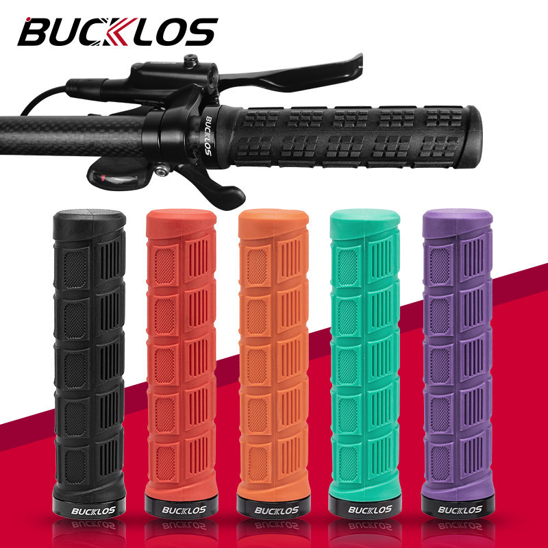 BUCKLOS 1Pair Bike Handle Grip Bicycle Lockable Grips Anti Slip Rubber ...