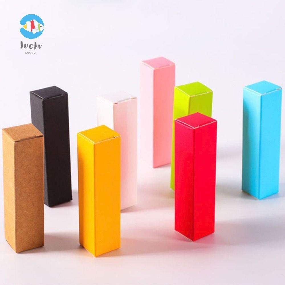 LUOLUVO 50pcs/Lot Lipstick Tube Carton Box, Gift Package Kraft Paper ...