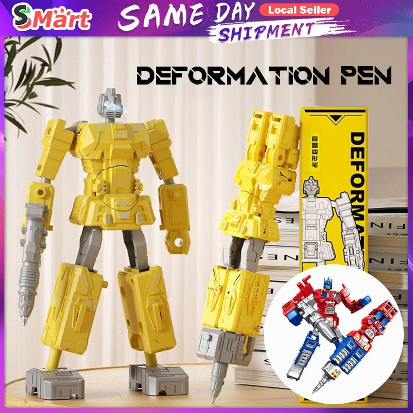 2IN1 Transformation Robot Pen Toy Deformable Ballpoint Pen Robot ...