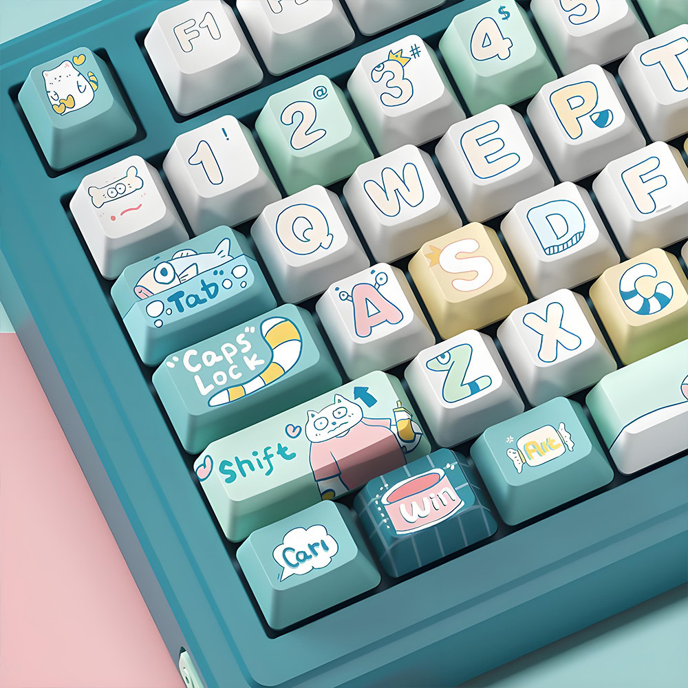 Letter from a Cat Keycaps 131keys/set PBT Cherry Profile Custom Keycaps ...