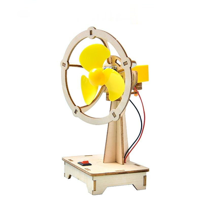 Wooden DIY Electric Fan Toy School Training Students Science ...
