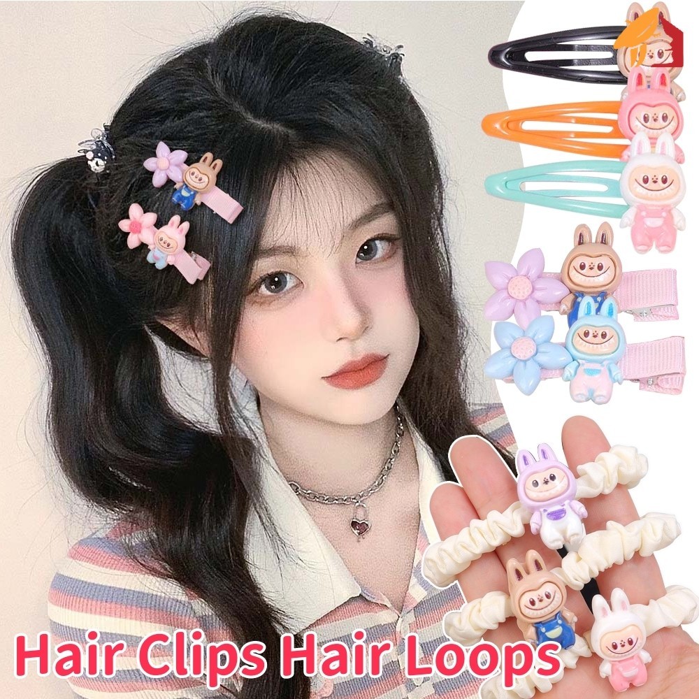 Fashion Sweet Anime Sheep Barrettes- Cute Cartoon Dopamine Side Bangs ...
