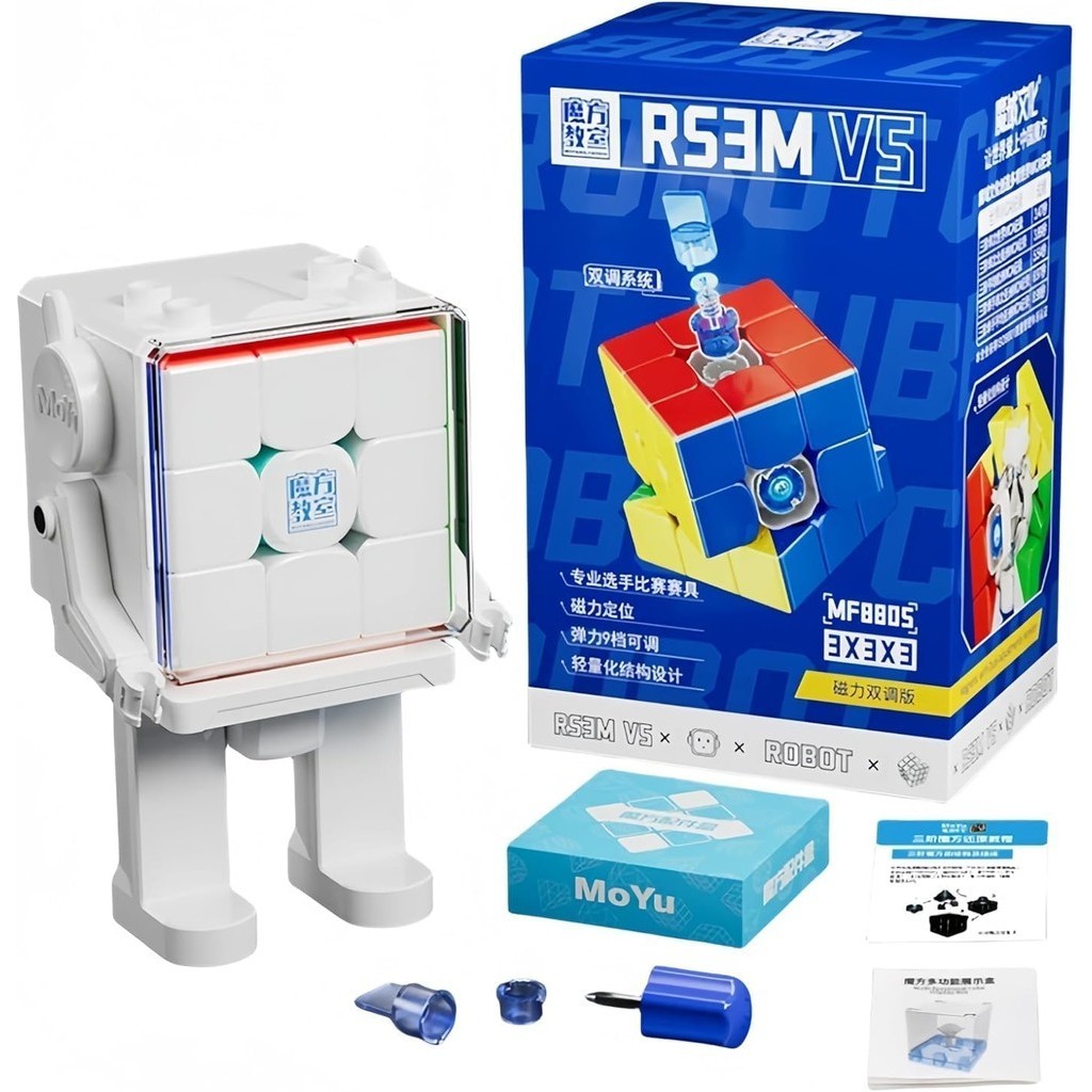 MOYU RS3M V5 3x3x3 Speed Cube, Stickerless Professional Magnetic Magic ...
