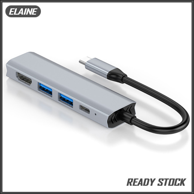 Elaine USB C Hub Adapter 4 In 1 Type C Hub Adapter High-Speed ...