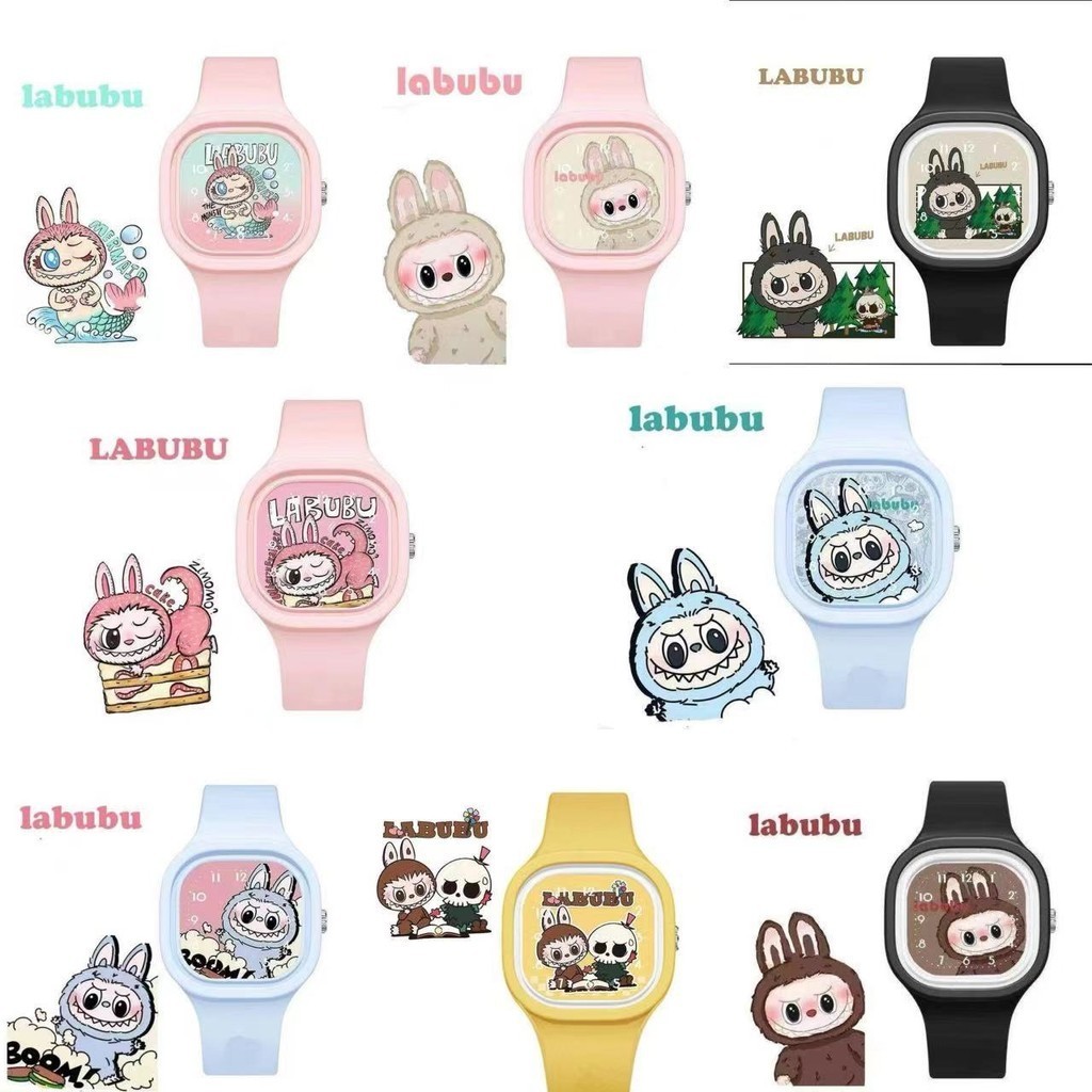 POPMARTE Labubu Kids Monster Watch Ladies Cartoon Cute Candy Color ...