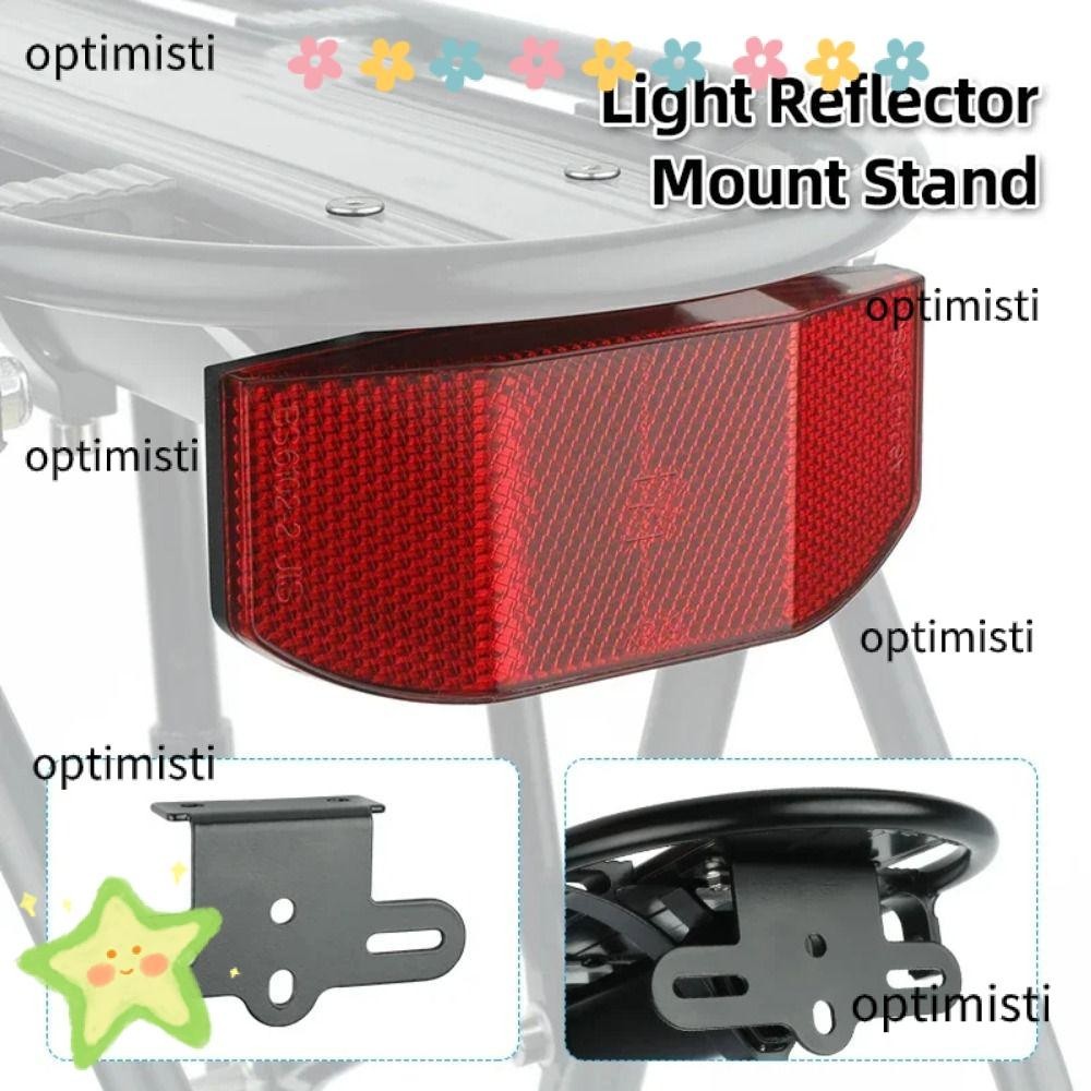 OPTIMISTI Bike Rack Reflector, Red Black Vertical Horizontal Install ...