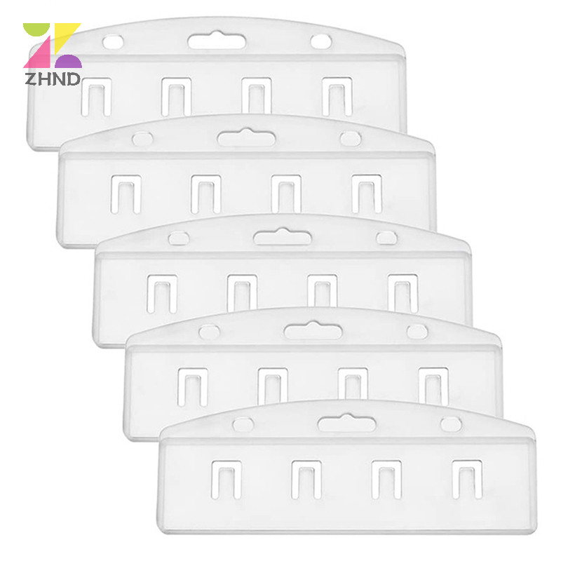 ZHND 1pc Horizontal Half Card Badge Holder For Swipe ID Cards Frosted ...