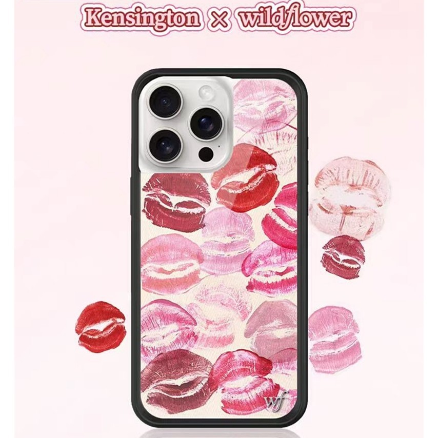 Kensington Wildflower lip print wf Phone Case For iPhone 16 16Pro 15 14 ...