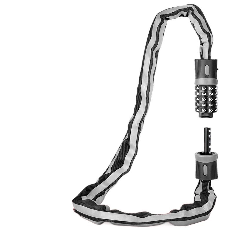 Bicycle lock anti-theft chain lock combination lock portable anti-shear ...