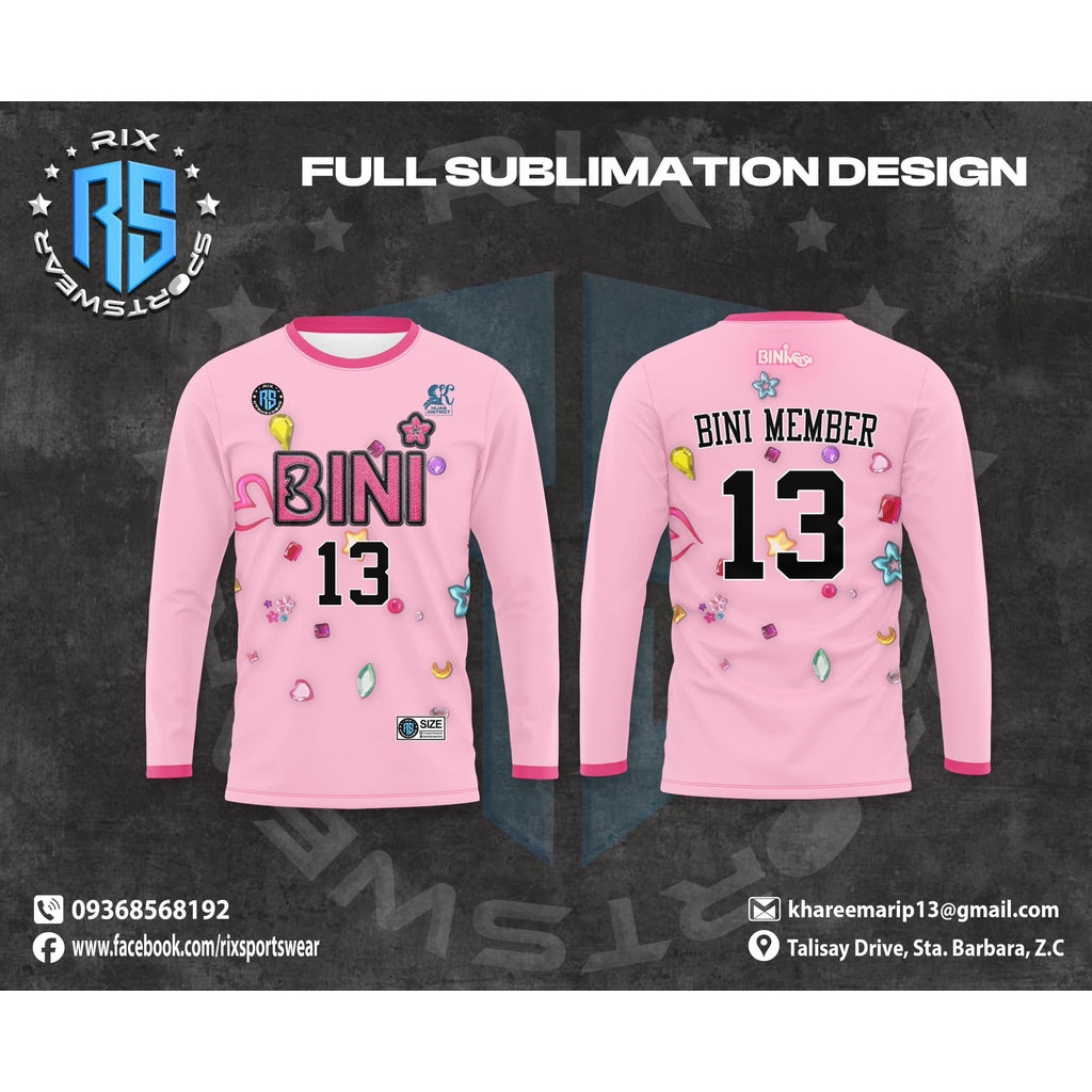 2024 new Shirt BINI Pink Full Sublimation Printing | Shopee Philippines