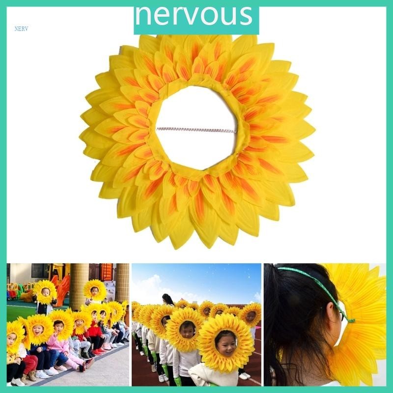NERV Funny Sunflower Hat for Adults Flower Headgear Birthday Party ...