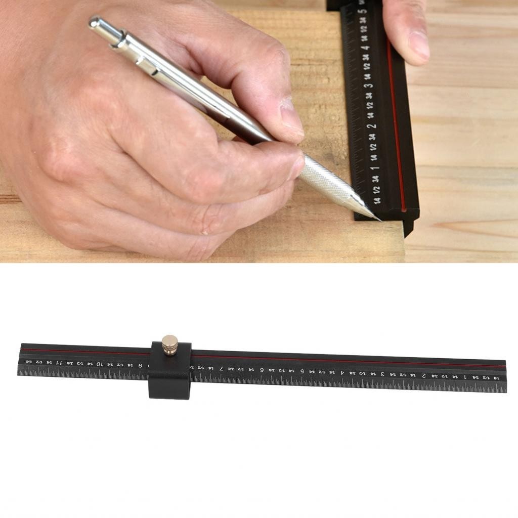 Maib Slide Stop Marking Ruler L Shape Gauge Aluminum Alloy for ...