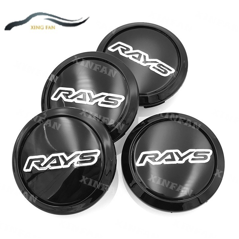 XF (4PCS) 64mm Car Sport Rim Centre Wheel Cap Rays Volk Racing TE37 ...