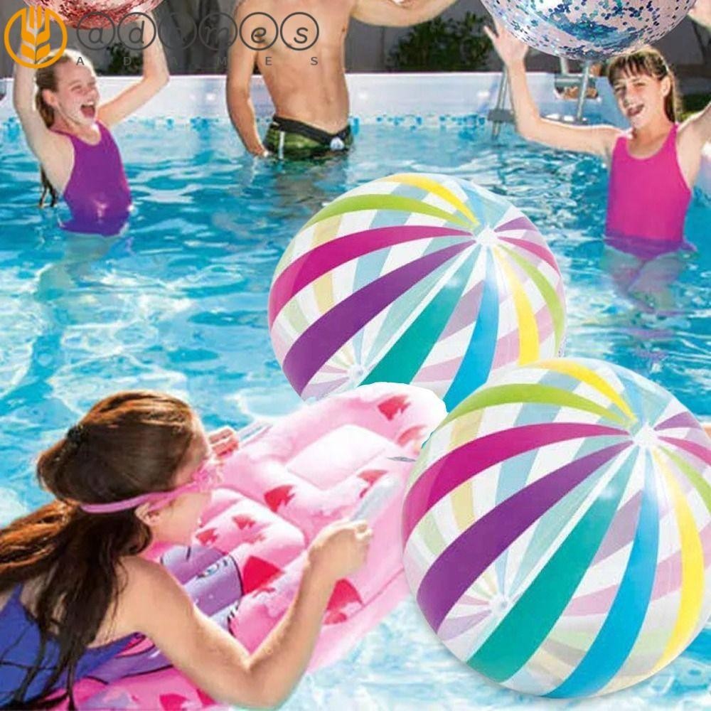 ADAMES Beach Ball, 107cm Diameter PVC Giant Roll Ball Toy, Party ...