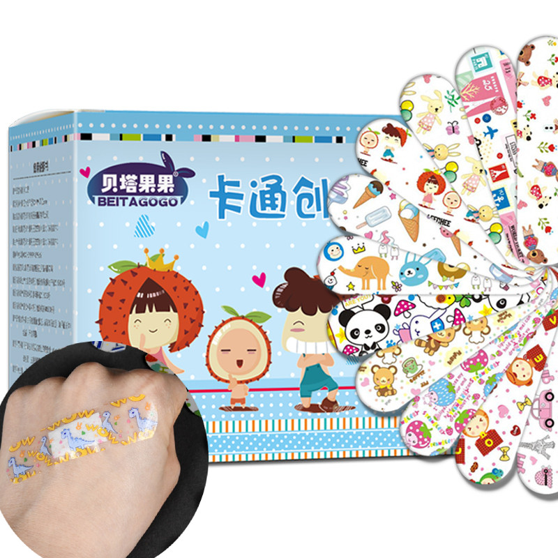 120Pcs Cartoon Bandaids Waterproof Transparent Animal Cartoon Bandages ...
