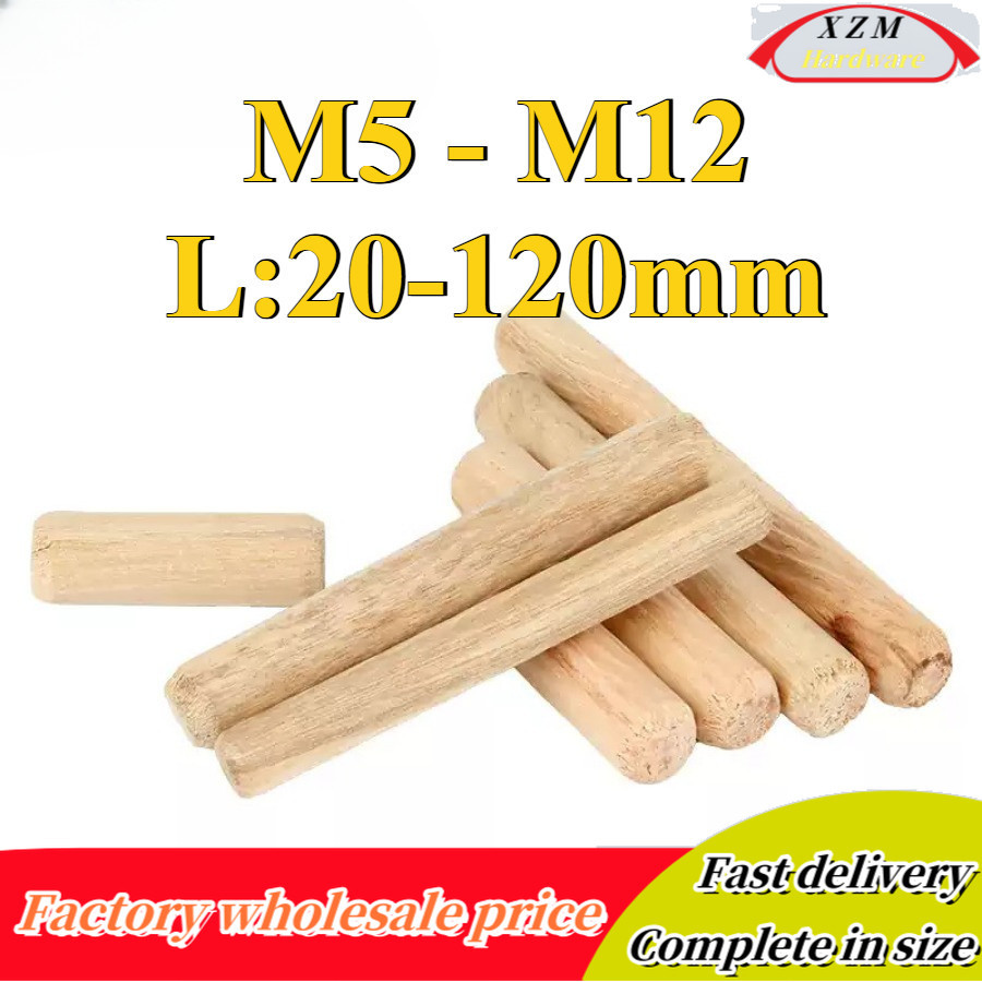 Round Wood Stopper Wood Nail Wooden Dowel Pins Fluted Wood Dowels Rods ...