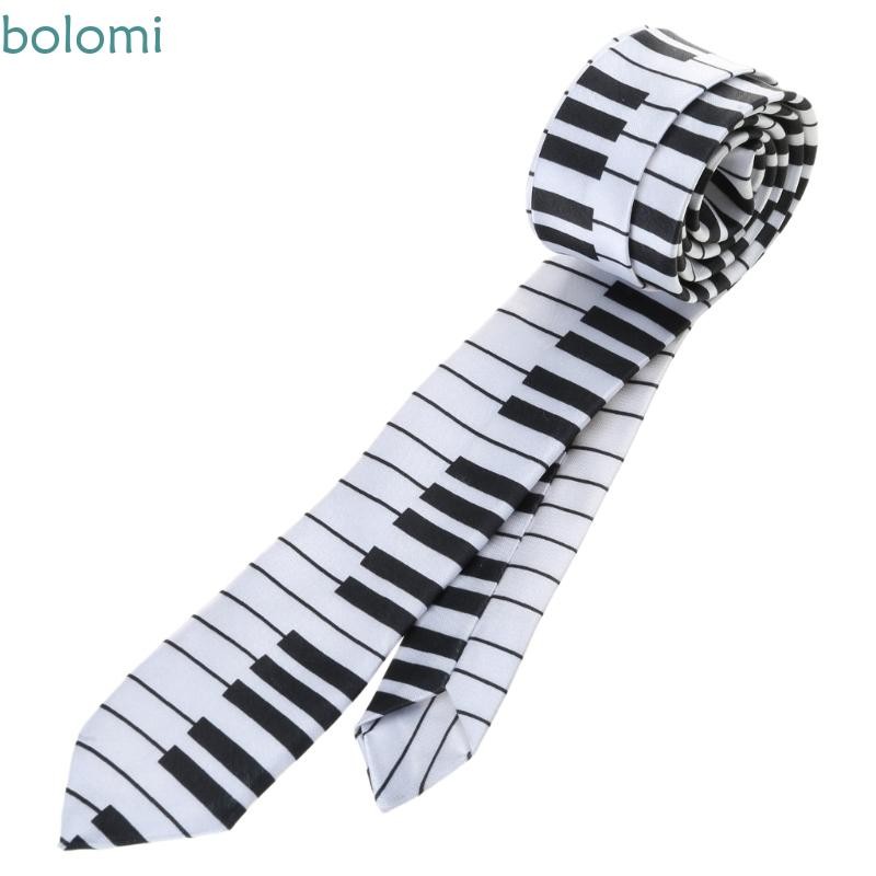 bolomi Men s Black White Piano Keyboard Necktie Tie Classic Slim Skinny ...