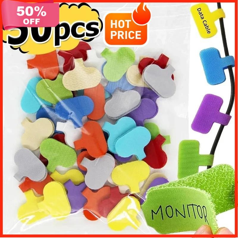 Nylon Data Cable Label Reusable Writeable Storage Cable Labels Tags ...
