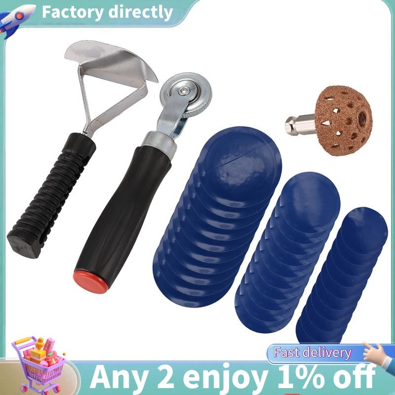 LU-Tire Patch Roller Kit, Tire Patch Roller/Tire Repair Buffing Wheel ...