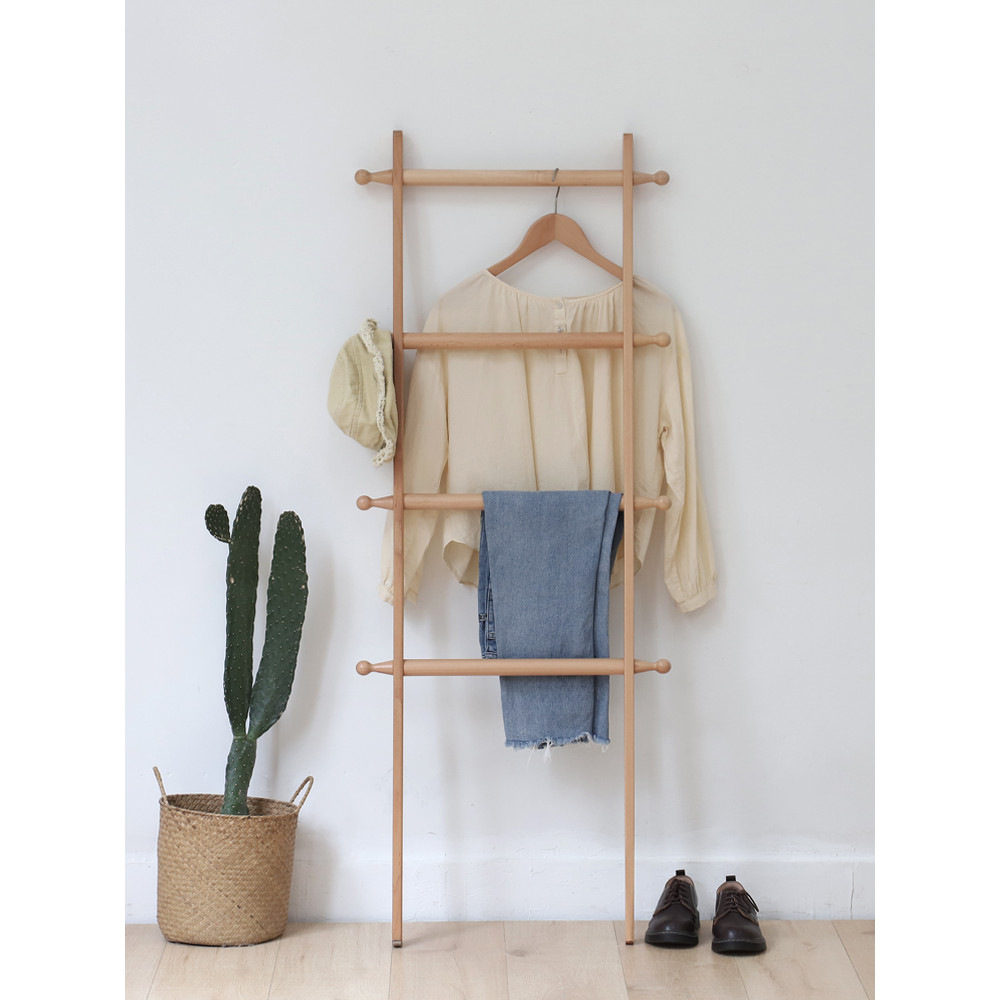 Bedside Ladder Clothes Rack Two-in-One Floor-standing Bedroom Nordic ...