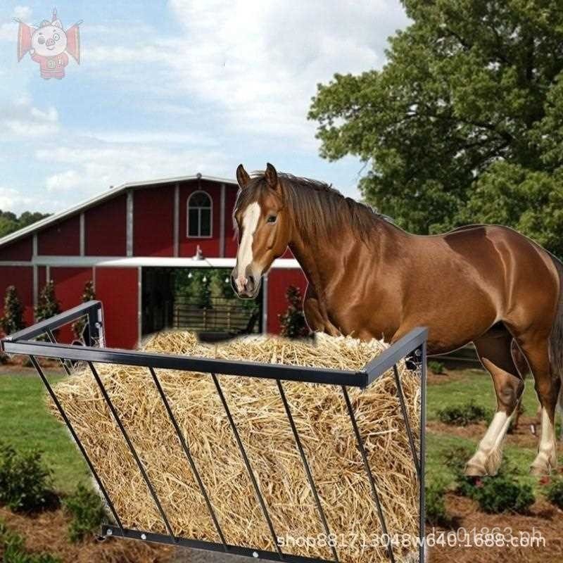 Feeding Hay Rack Equestrian Rustproof Wall-Mounted Grass Stainless ...