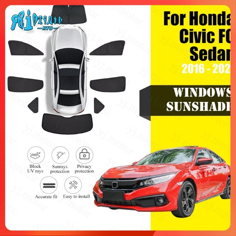 For 2016 - 2021 Honda Civic FC Car Windshields Front Rear Window ...