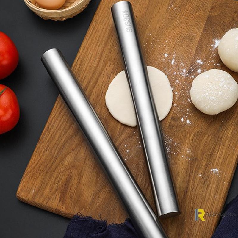 [Risingme] Stainless Steel Rolling Pin Kitchen Utensils Dough Roller ...