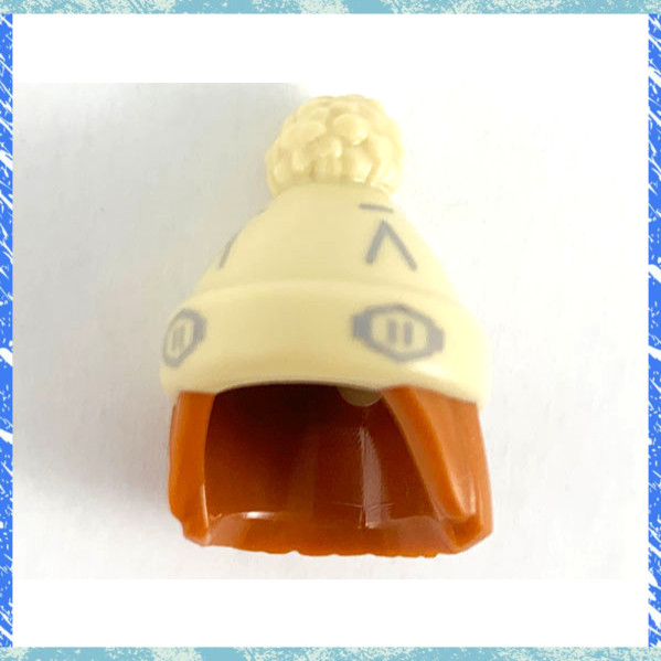 Hair with Hat, Molded Tan Stocking Cap (68502pb01) Lego Minifigure Body ...