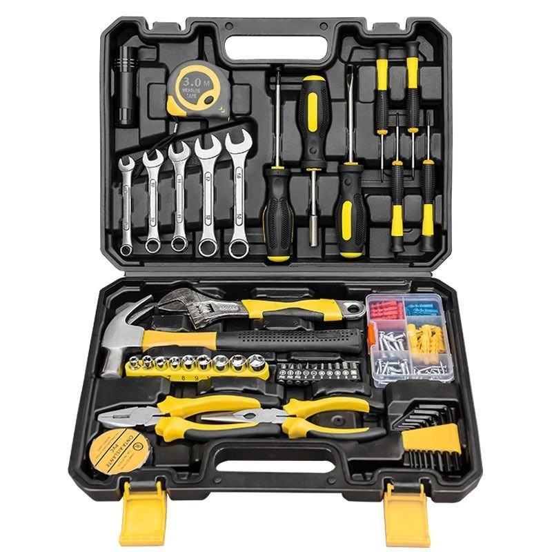 Manual Full Set Tool Repair Kit Universal Household Toolbox Woodworking ...