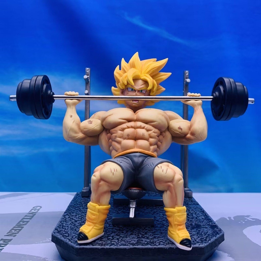 Dragon Ball GKDried egg white Fitness Muscle Tranks Wukong Statue Doll ...