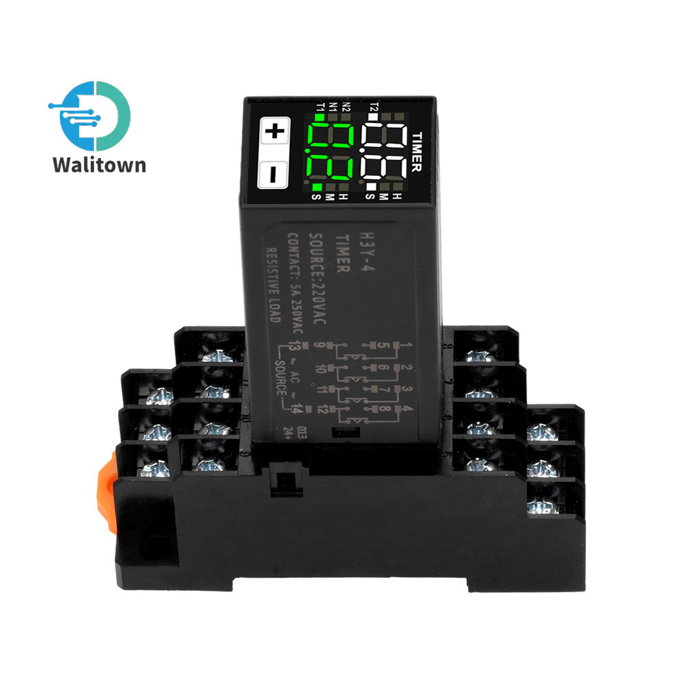 H3Y-4 DC12V DC24V AC220V Power-on Timer Cycle Time Relay With ...