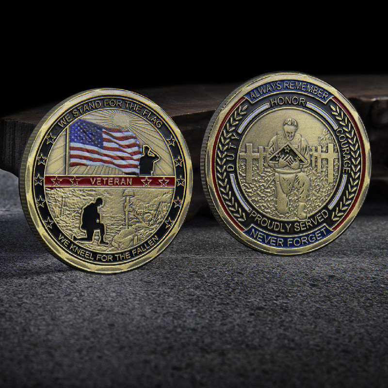 U.s. Military Commemorative Coins Veteran Commemorative Coins Painted ...