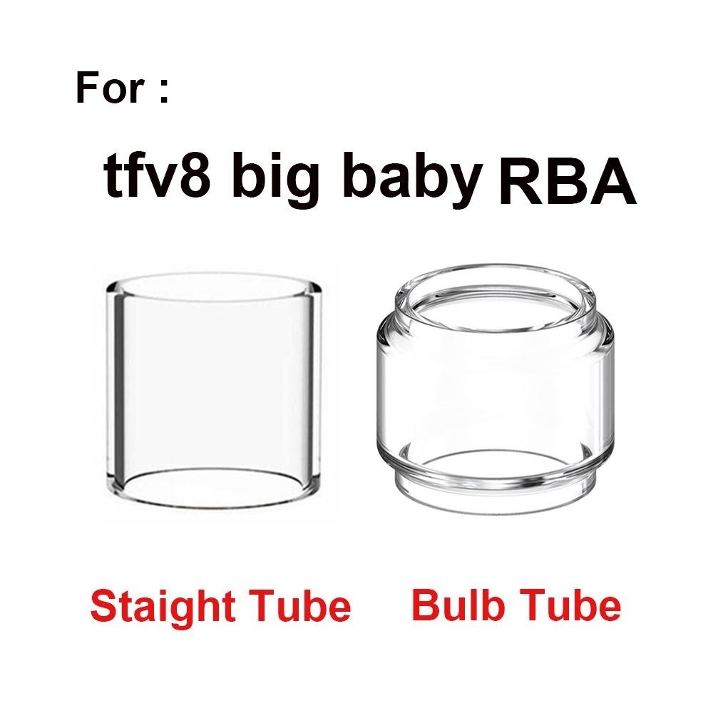 TFV8 Big Baby Glass Tube Bubble V8 BABY RBA Glass Tube for 5ml 7ml TFV8 ...