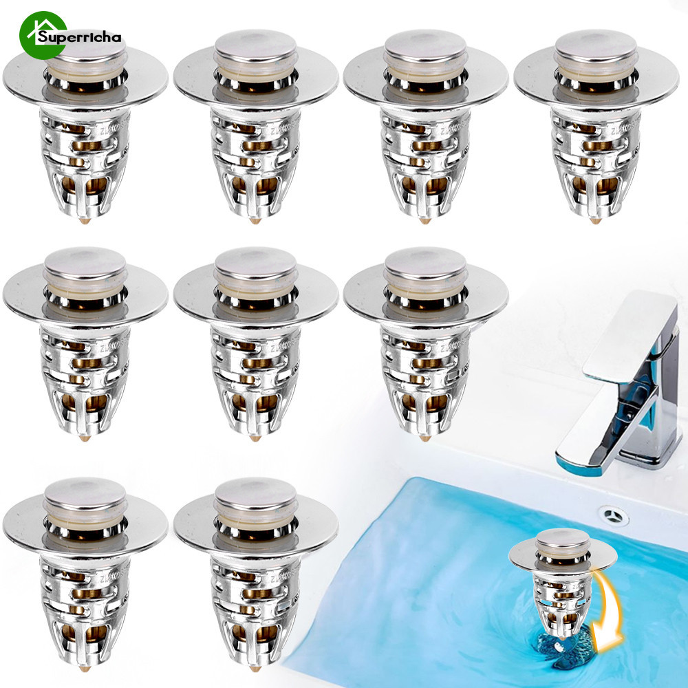 Pop Up Drain Plug - Wash Basin Bounce Drain Filter - Kitchen Bathroom ...