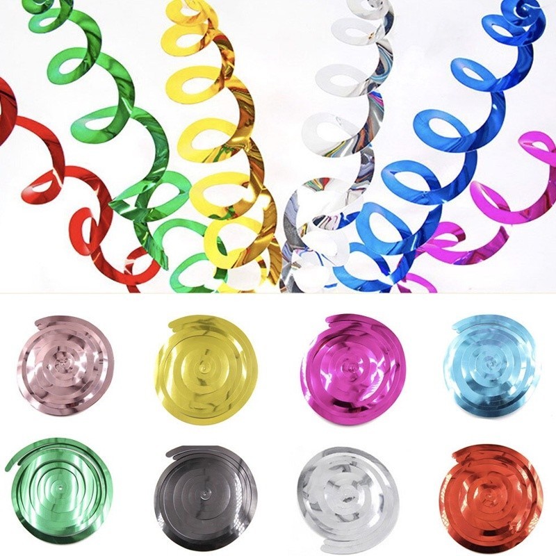 Multi Coloured Hanging Swirl 6pcs/set Party Decorations PVC Spiral ...