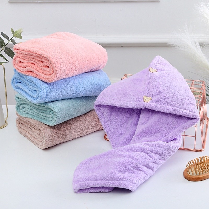 Dry Hair Cap Hat Towel High Water-Absorbent Bath Salon Home Hair Towel ...