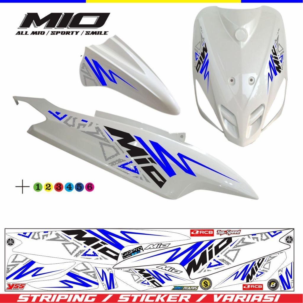 Elegant STRIPING Sticker ALL MIO/Sticker Variations Of Motorcycle MIO ...