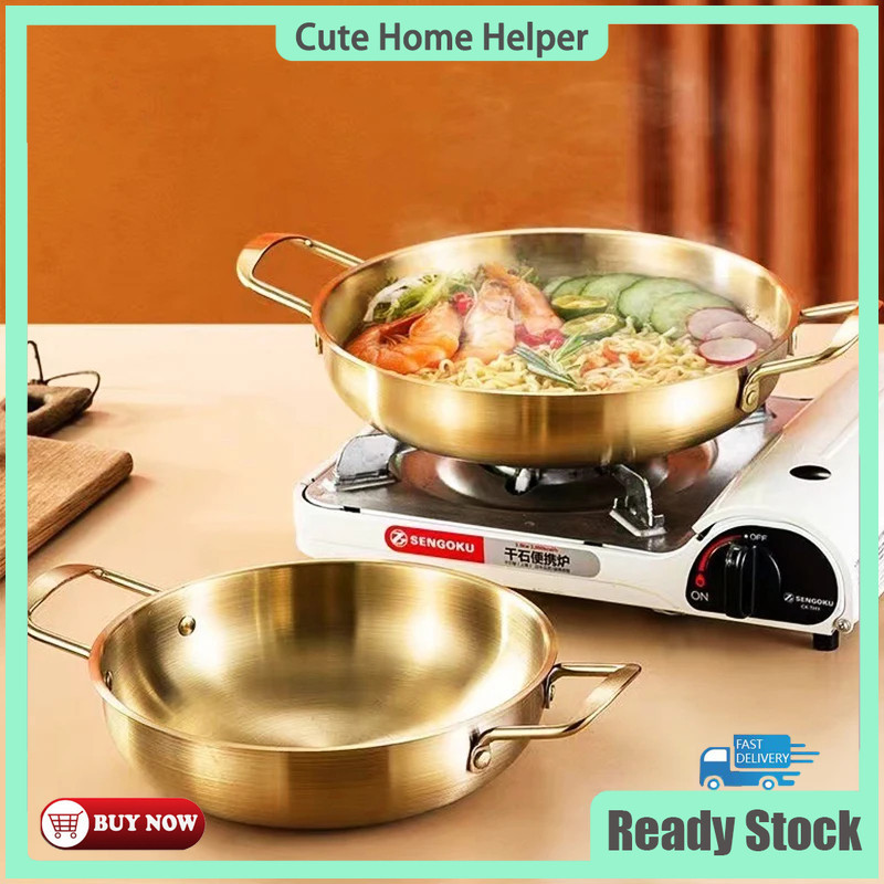 Korean Stainless Steel Cooking Pots Gold Seafood Soup Pot Cooking Pot ...