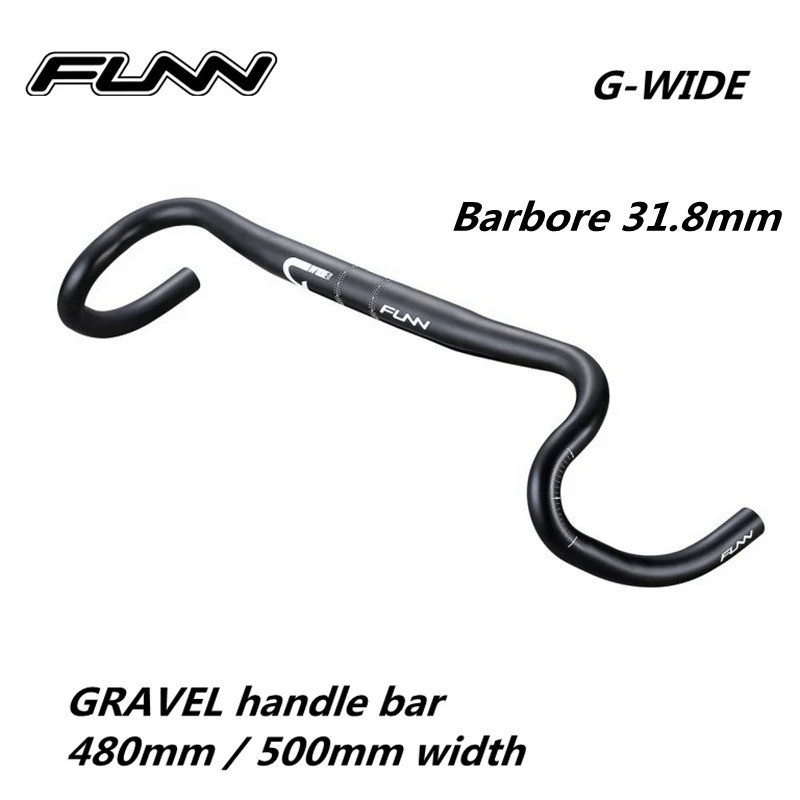 FUNN-G WIDE Alloy Handlebar, Gravel CX Handlebar, 31.8mm, 6 ° Backsweep ...