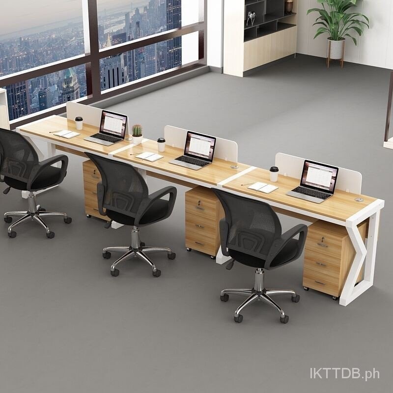 Staff Desk Side by Side Single2People3Multi-Person Single Row ...