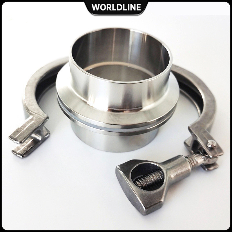 4pcs/set 19-51mm Stainless Steel Sanitary Pipe Weld Ferrule Set Tri ...